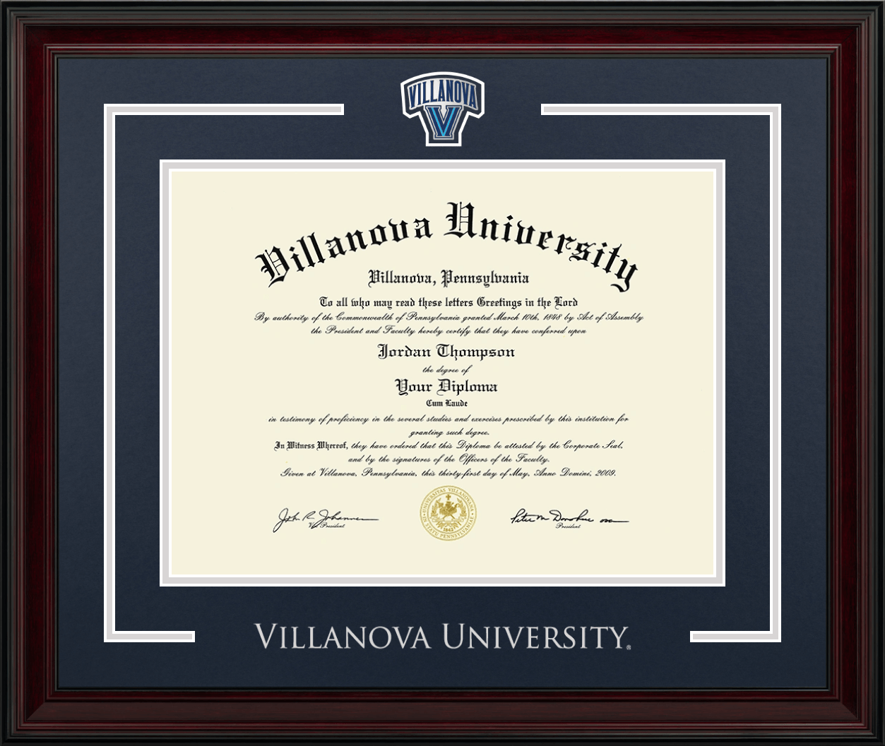 Villanova University Spirit Medallion Diploma Frame in Encore - Item ...
