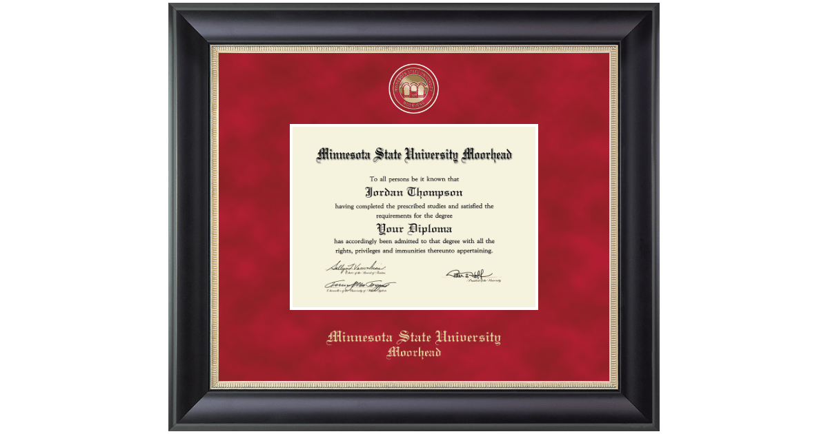 Regal Edition Diploma Frame in Noir Minnesota State University Moorhead - Item #271677