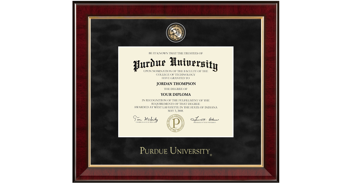 Regal Edition Diploma Frame in Murano Purdue University - Item #272144 ...