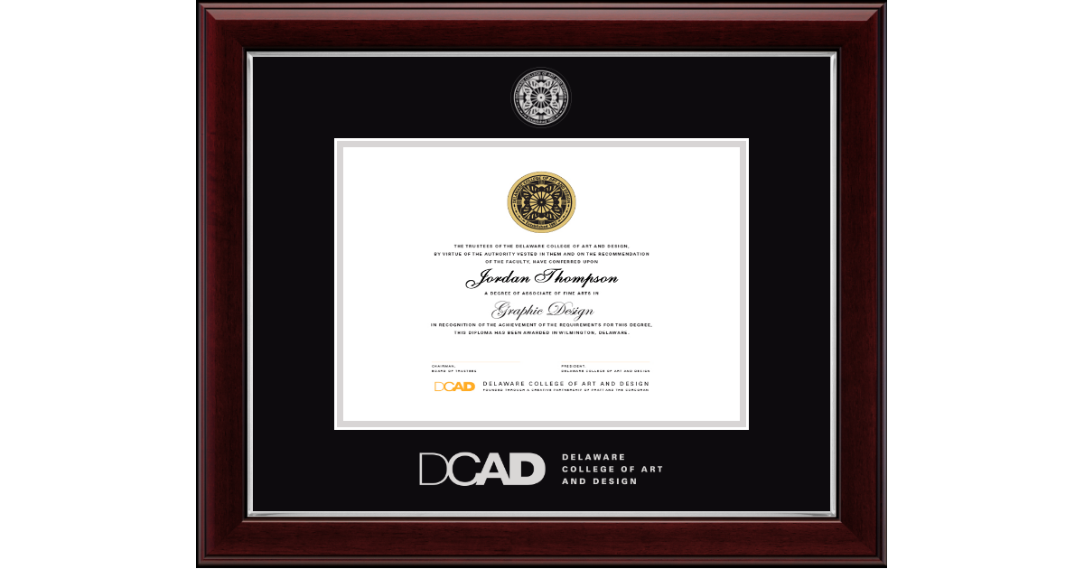 Silver Embossed Diploma Frame in Gallery Silver Delaware College of Art ...