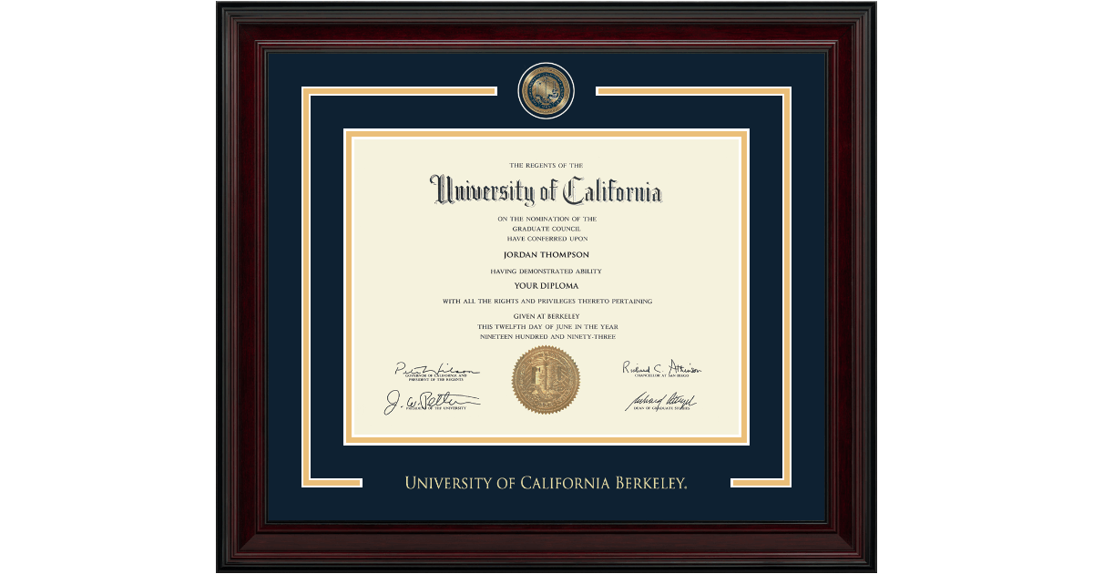 Showcase Edition Diploma Frame in Encore University of California ...