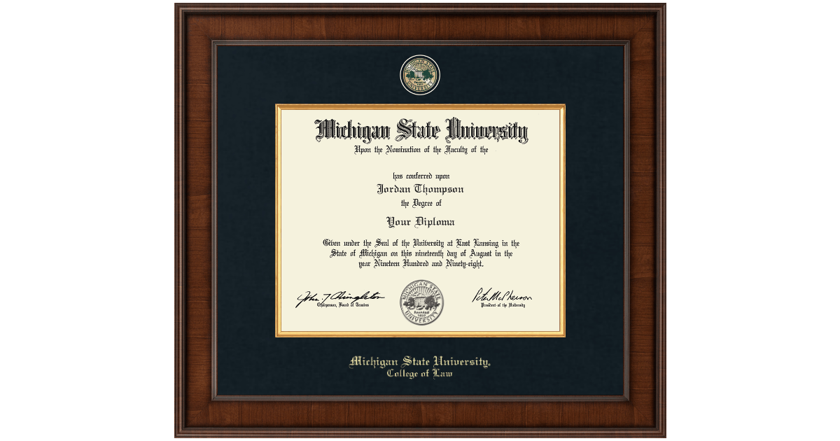 Presidential Masterpiece Diploma Frame in Madison Michigan State ...