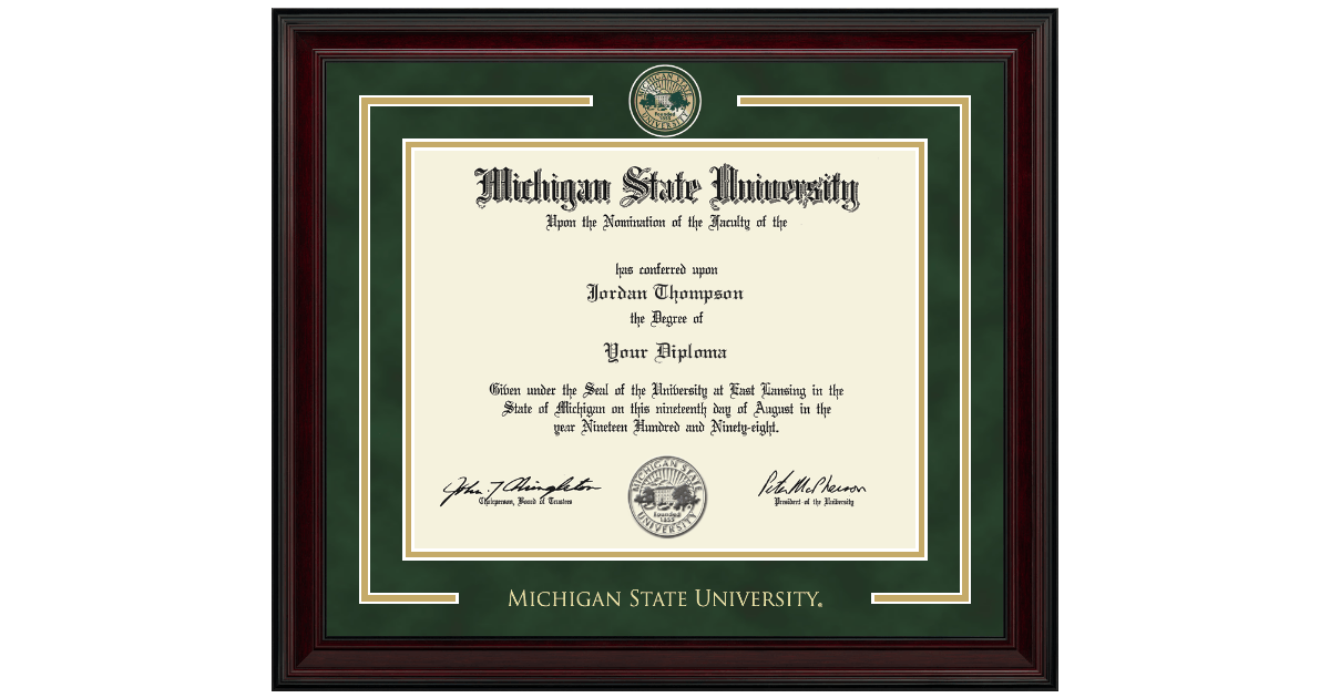PhD - Showcase Edition Diploma Frame in Encore Michigan State ...