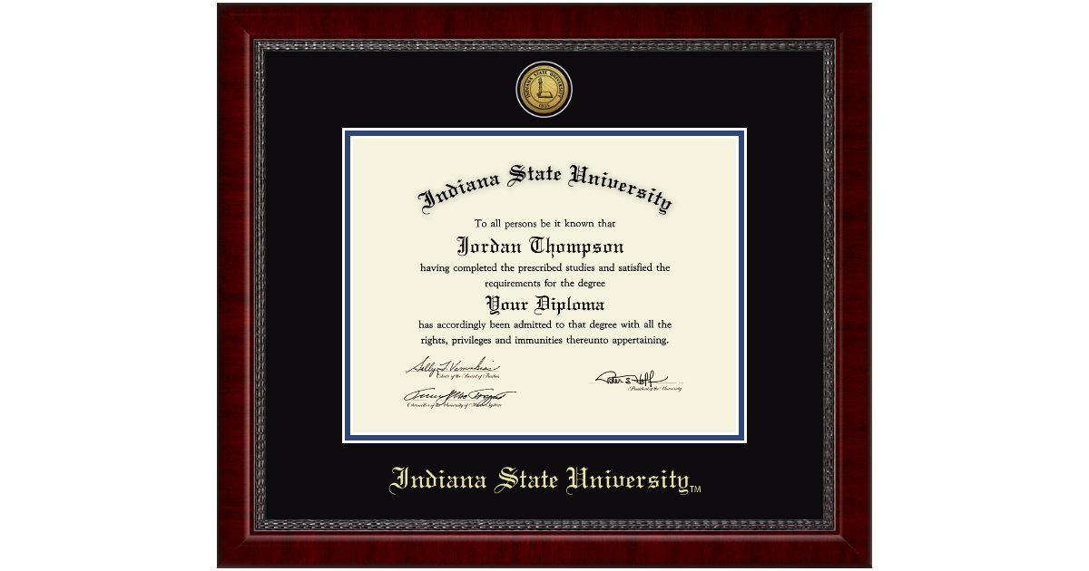 Gold Engraved Medallion Diploma Frame in Sutton Indiana State ...