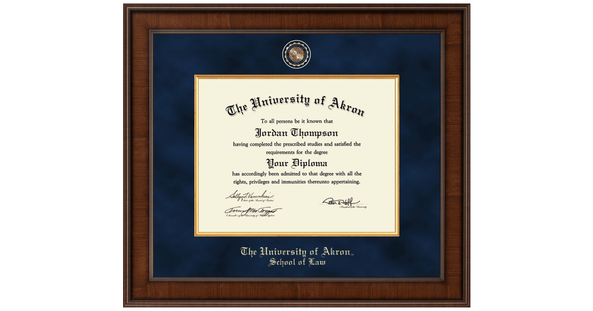 Akron School of Law Diploma Frames | Church Hill Classics