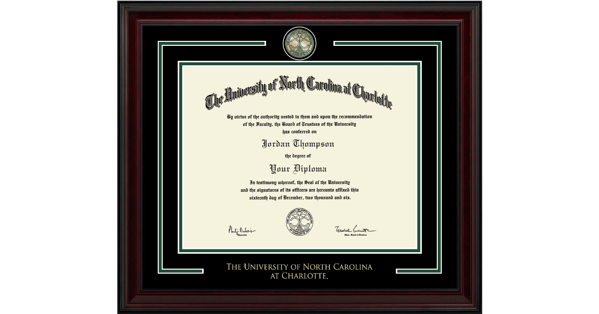 Showcase Edition Diploma Frame in Encore The University of North ...