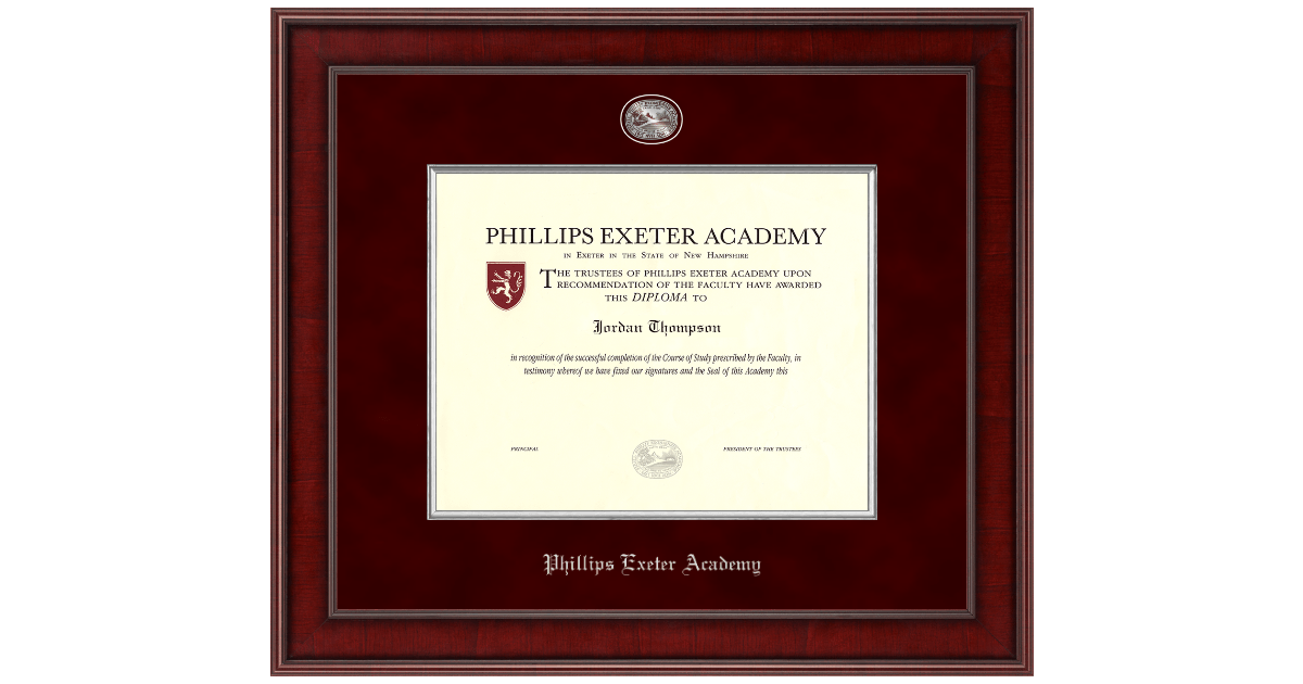 Phillips Exeter Academy Diploma Frame | Church Hill Classics