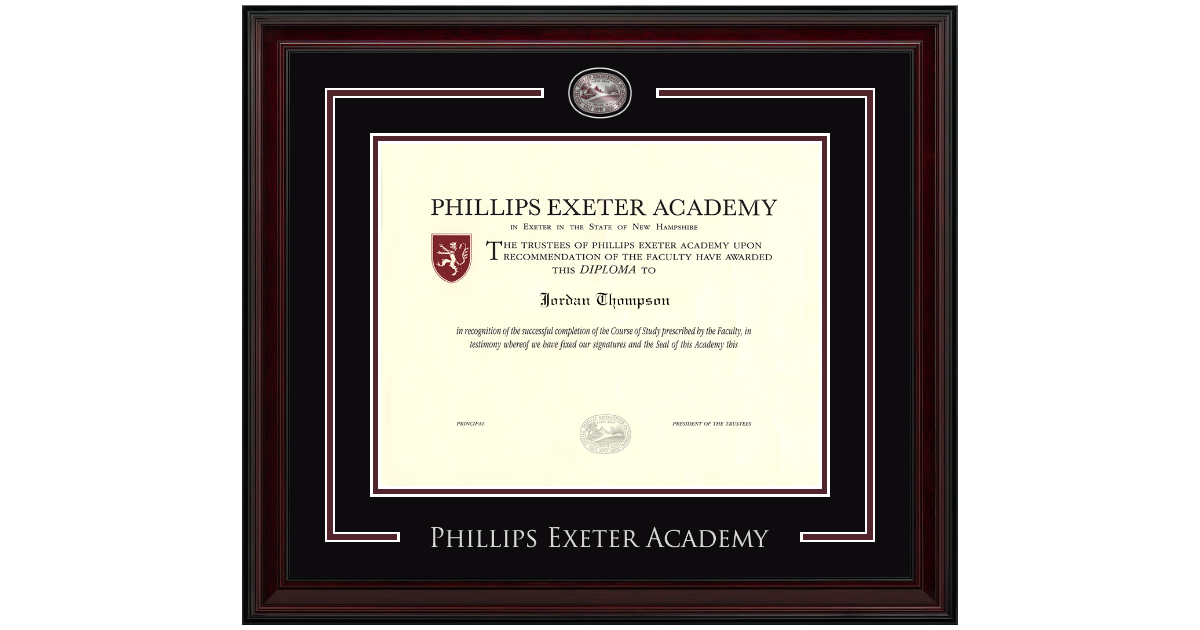 Showcase Edition Diploma Frame in Encore Phillips Exeter Academy - Item ...