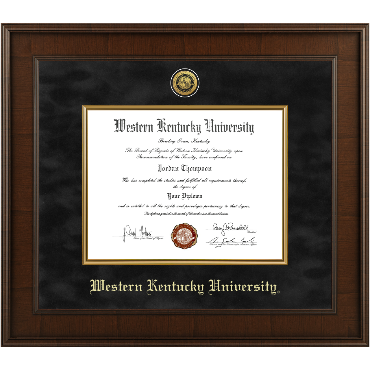 Western Kentucky University Diploma Frame | Custom Frames Online | Church Hill Classics