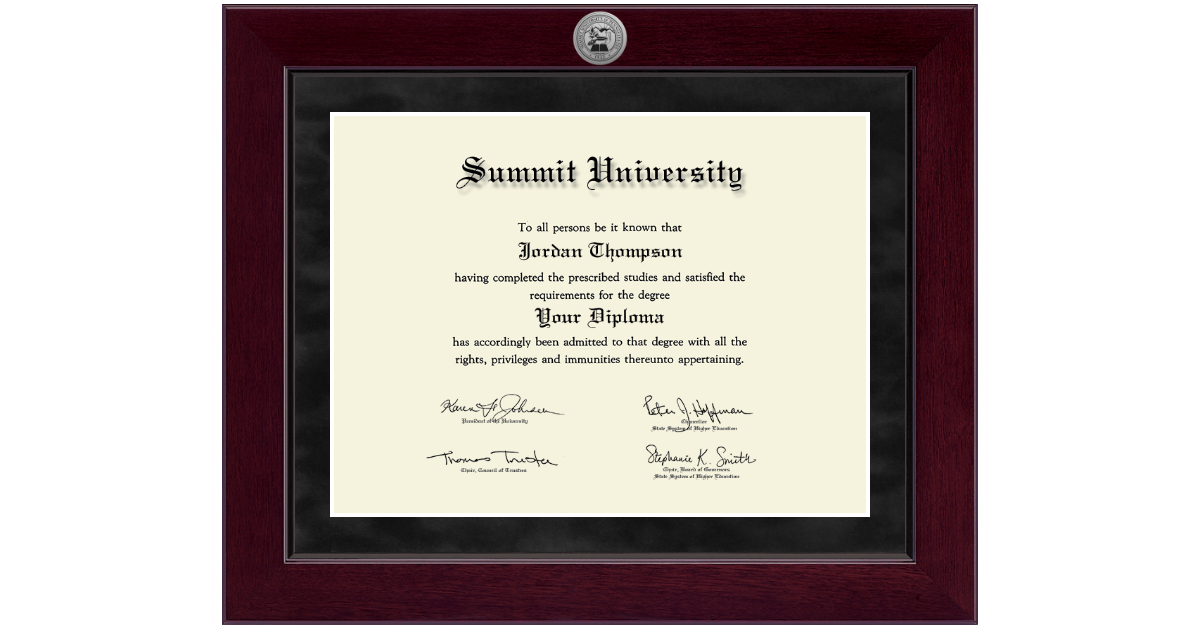 Masters - Millennium Silver Engraved Diploma Frame in Cordova Summit ...