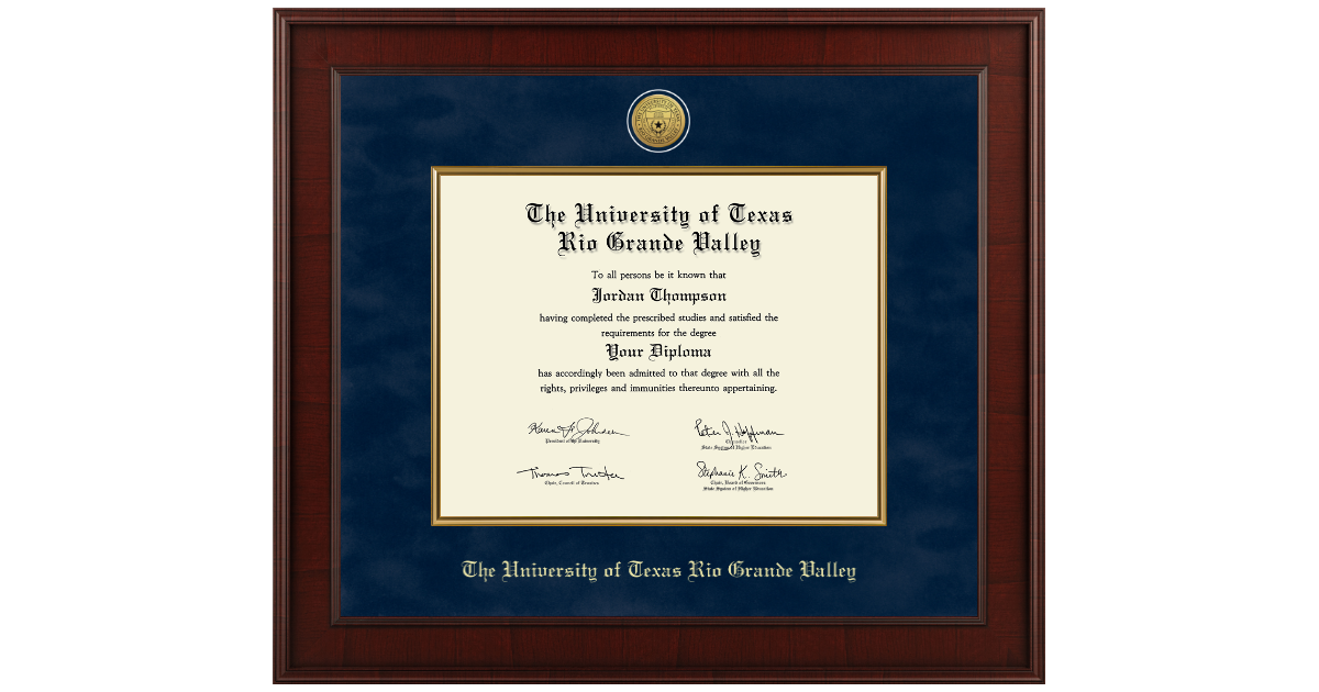 UTRGV Diploma Frame | Church Hill Classics