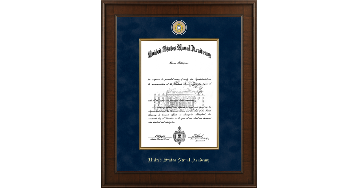 Presidential Masterpiece Diploma Frame in Madison United States Naval ...