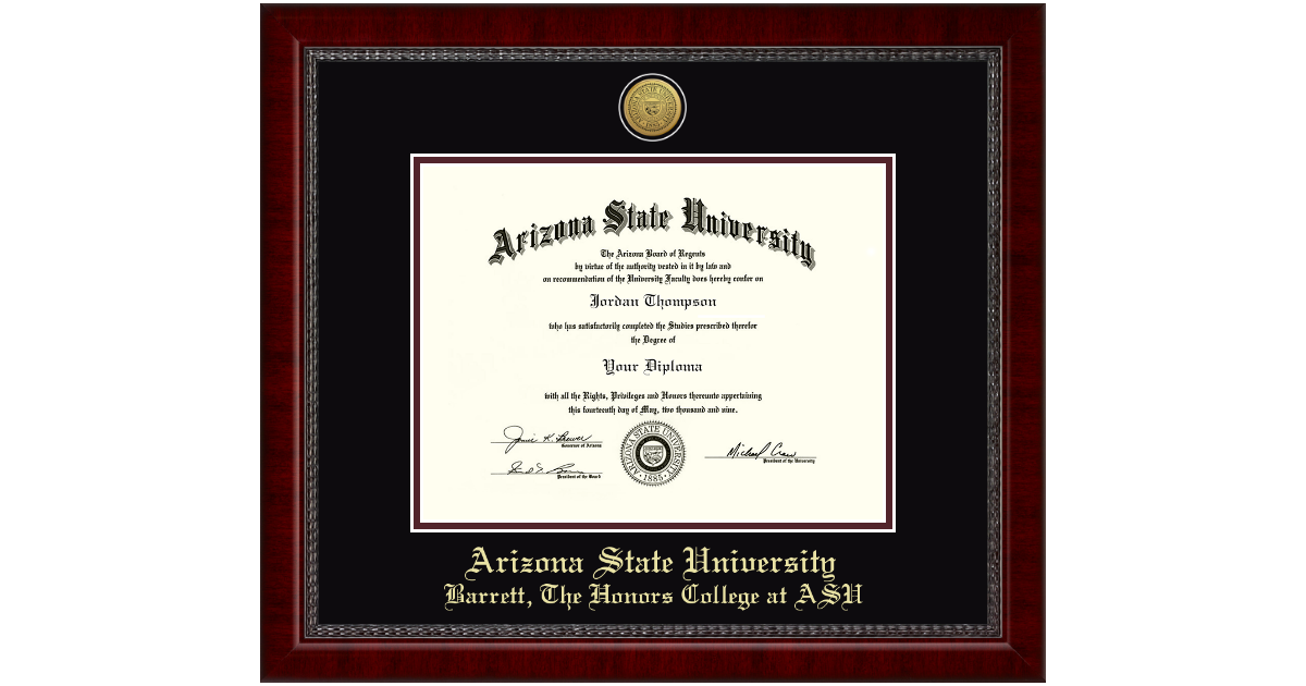 Gold Engraved Medallion Diploma Frame in Sutton Arizona State ...