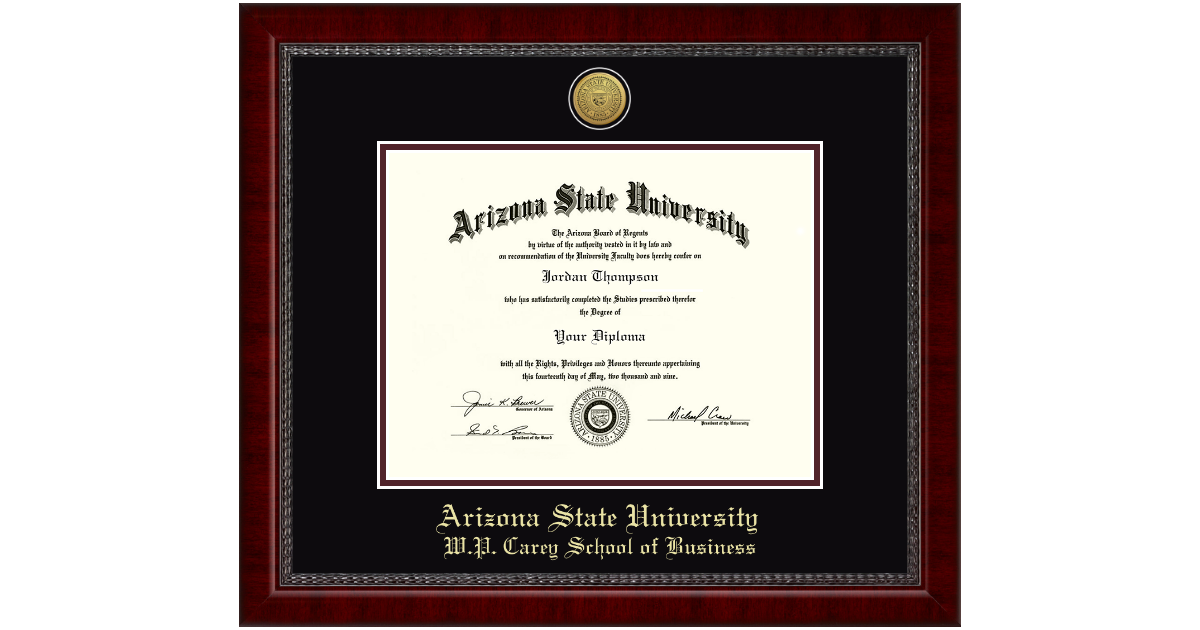 Gold Engraved Medallion Diploma Frame in Sutton Arizona State ...