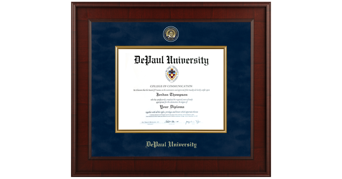 Depaul University Diploma Frame | Church Hill Classics