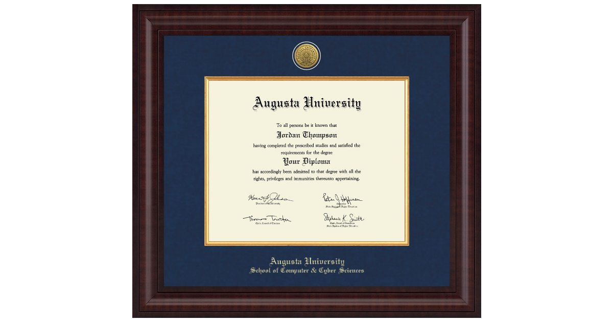 Augusta School of Computer & Cyber Sciences Diploma Frames