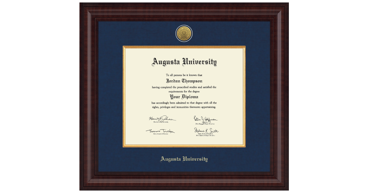 Augusta University Diploma Frame | Church Hill Classics