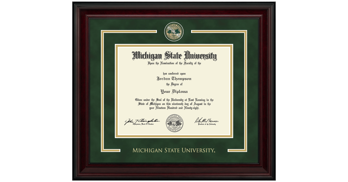 Pre-2005- Showcase Edition Diploma Frame in Encore Michigan State ...