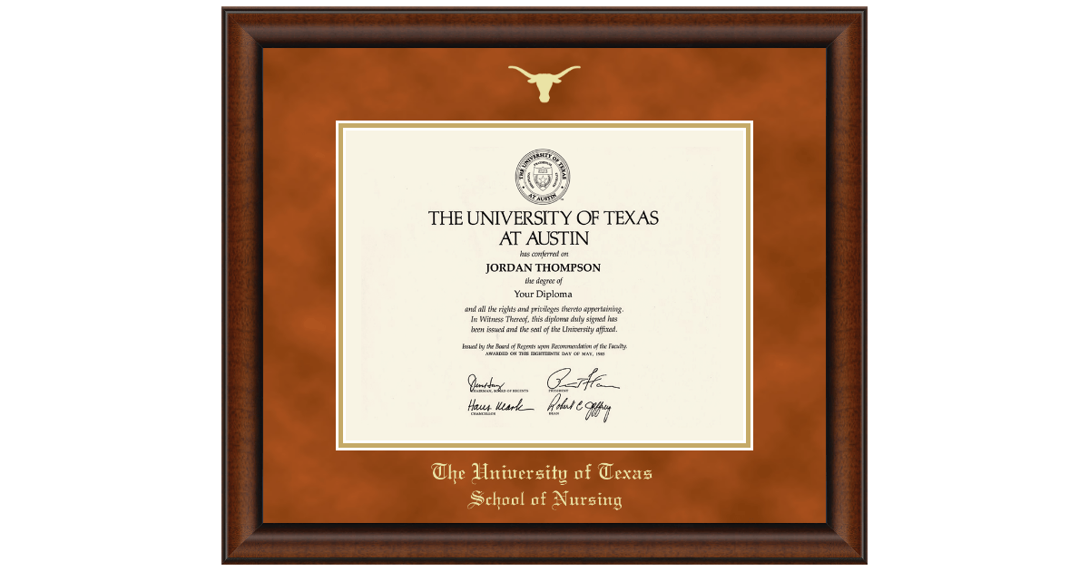 Gold Embossed Diploma Frame in Austin The University of Texas at Austin ...