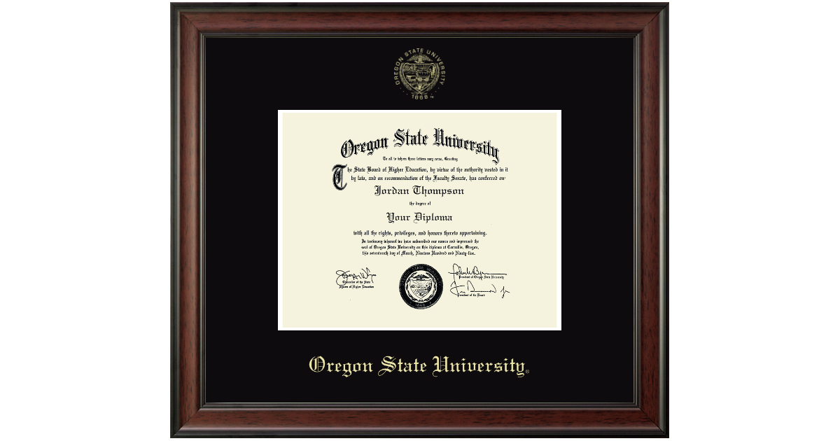 Pre-Dec 2016 Bachelors - Gold Embossed Diploma Frame in Studio Oregon ...