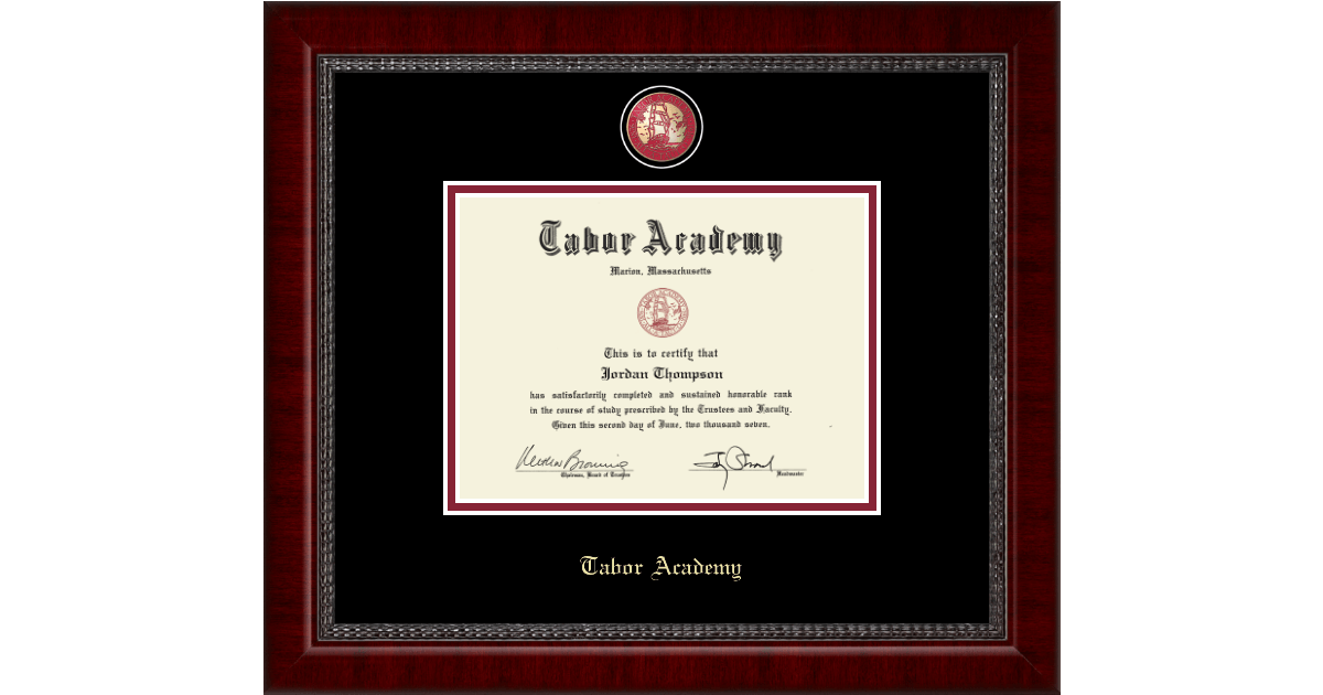 Tabor Academy | Diploma Frames | Church Hill Classics