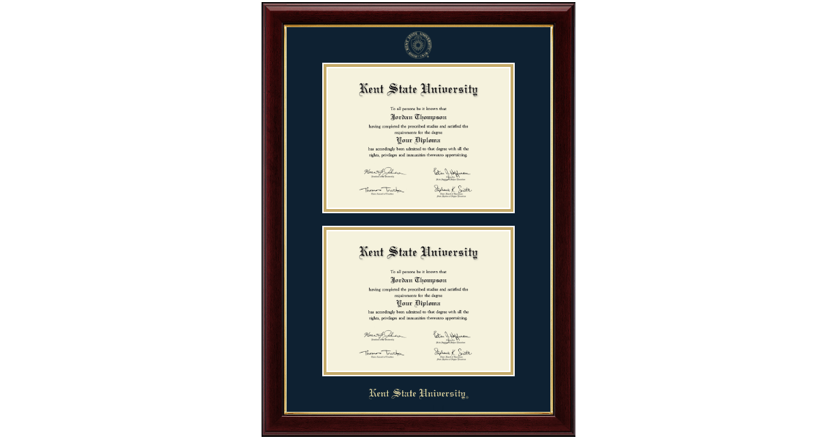 Masters/PhD - Double Diploma Frame in Gallery Kent State University ...