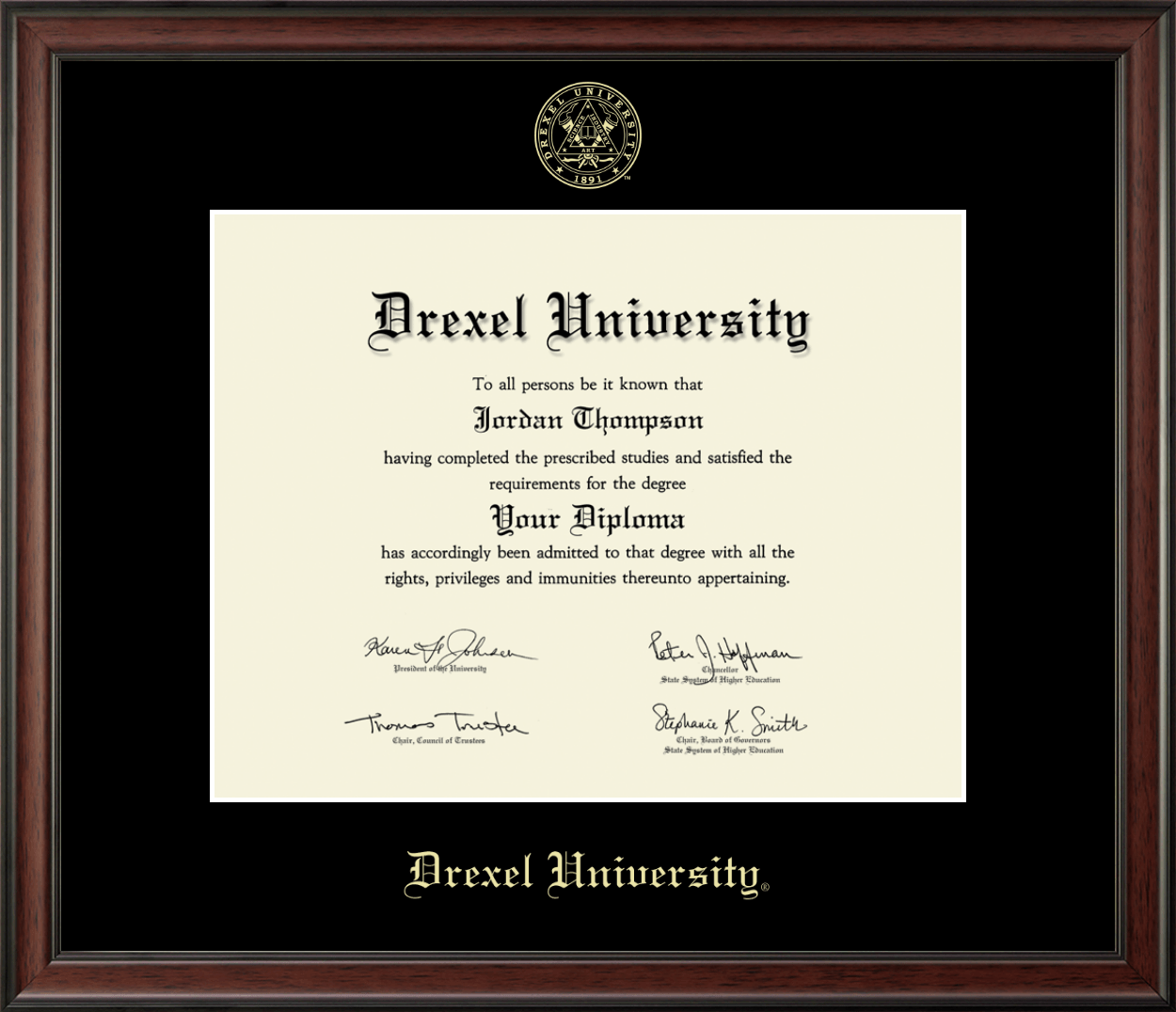 Drexel University Gold Embossed Diploma Frame in Studio - Item #281231 ...
