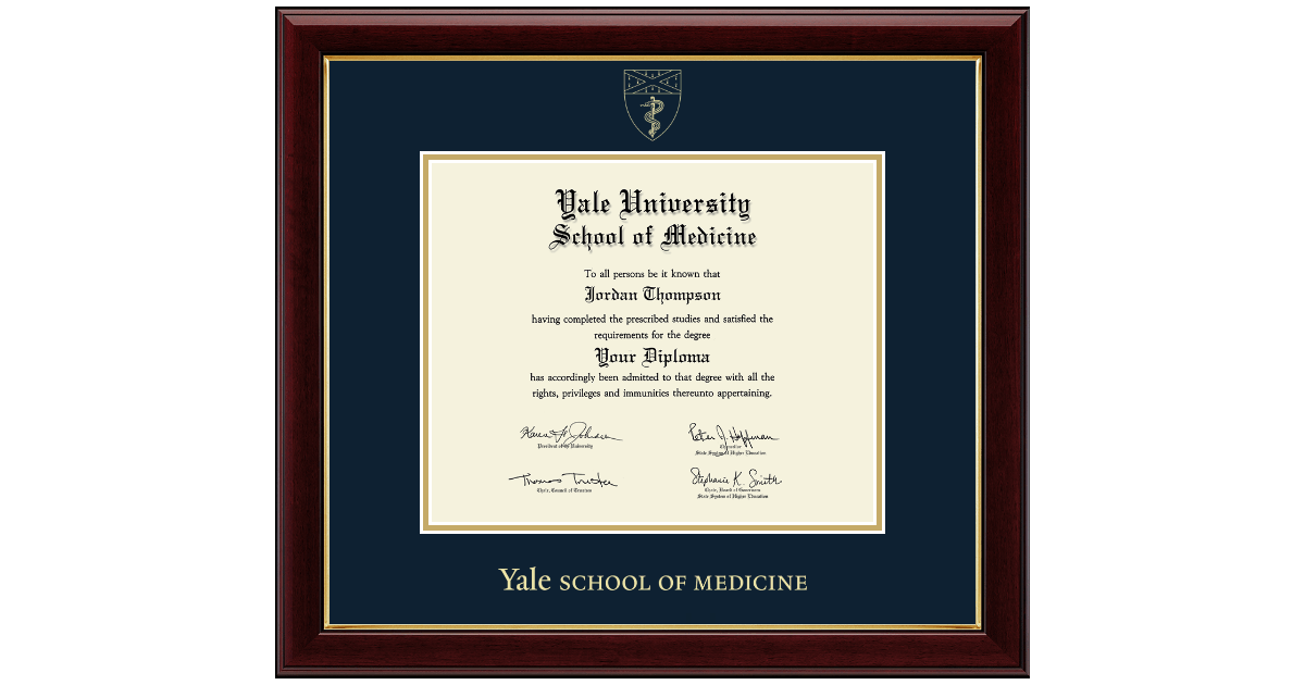 Gold Embossed Diploma Frame in Gallery Yale University - Item #282249 ...