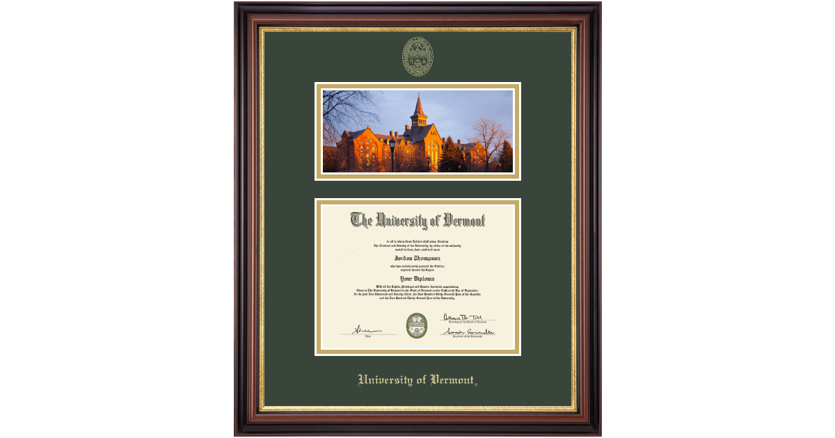 Pre 2004 - Campus Scene Diploma Frame in Regency Gold The University of ...