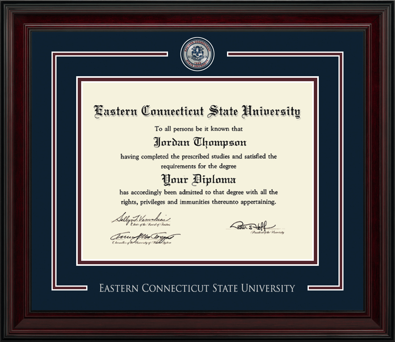 Eastern Connecticut State University Showcase Edition Diploma Frame in ...