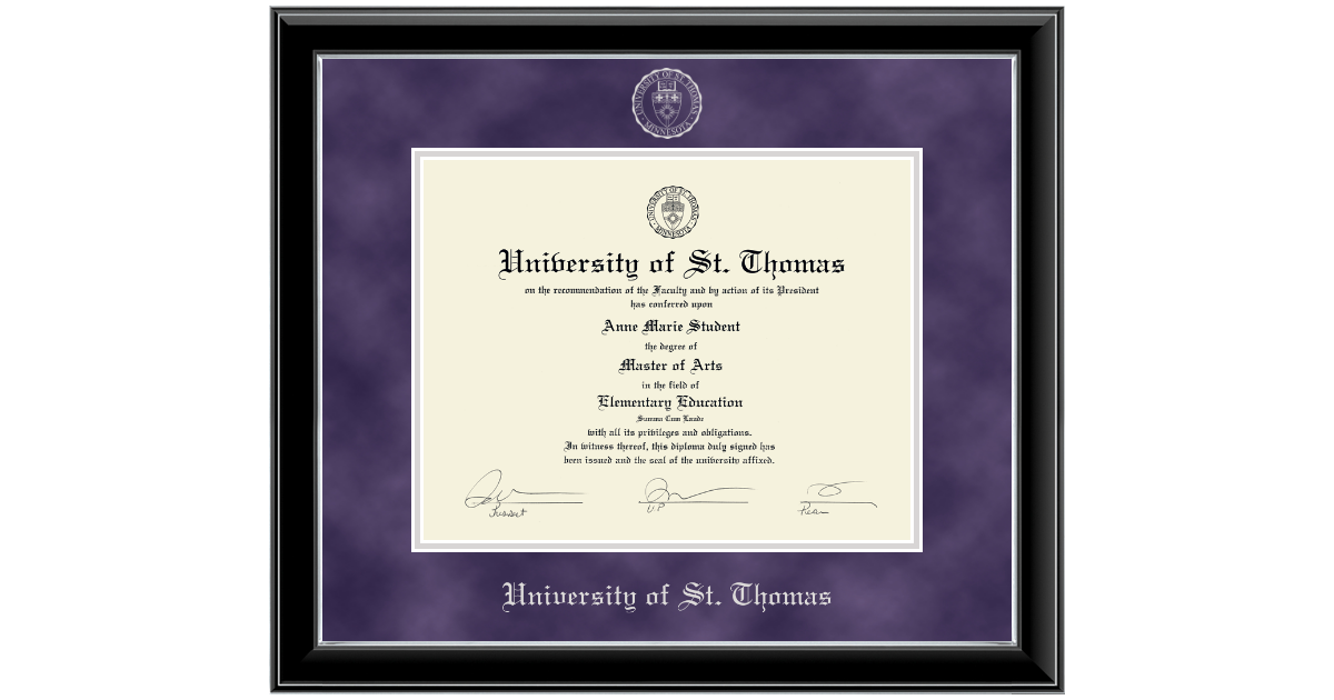 Pre-Spring 2024 Masters - Silver Embossed Diploma Frame in Onyx Silver ...