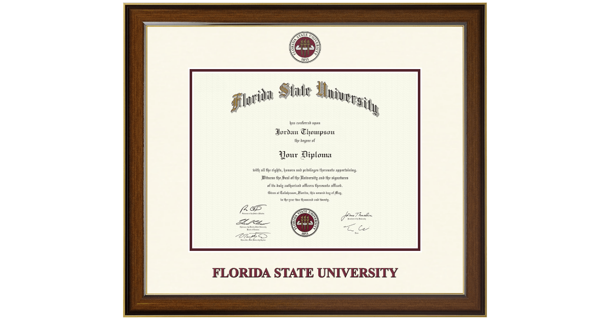 Dimensions Diploma Frame in Westwood Florida State University - Item ...