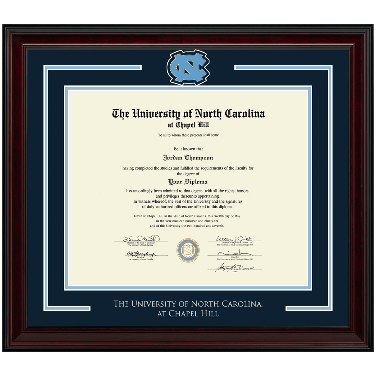 Spirit Medallion Diploma Frame in Encore University of North Carolina ...