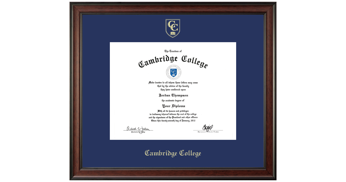 Gold Embossed Diploma Frame in Studio Cambridge College - Item #284812 ...