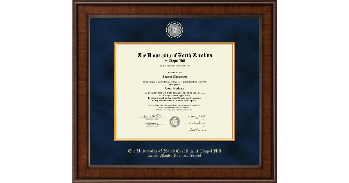 UNC Kenan-Flagler Business School Diploma Frames
