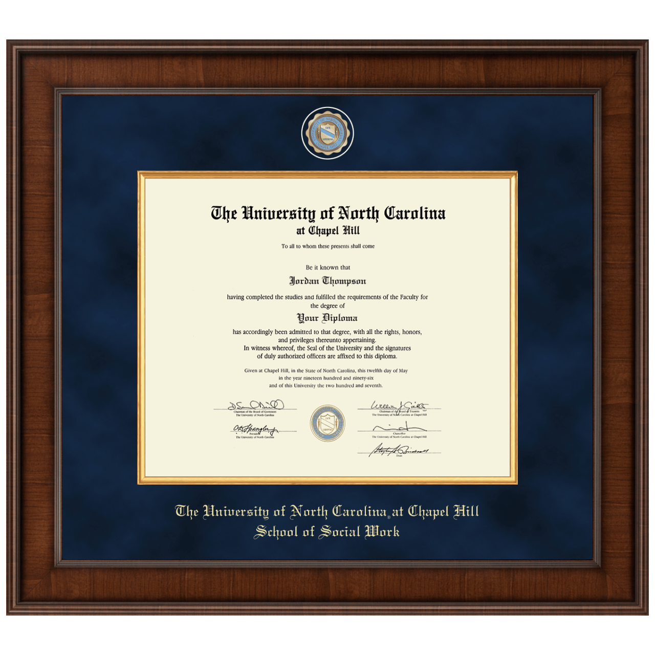 UNC School of Social Work Diploma Frames | Church Hill Classics