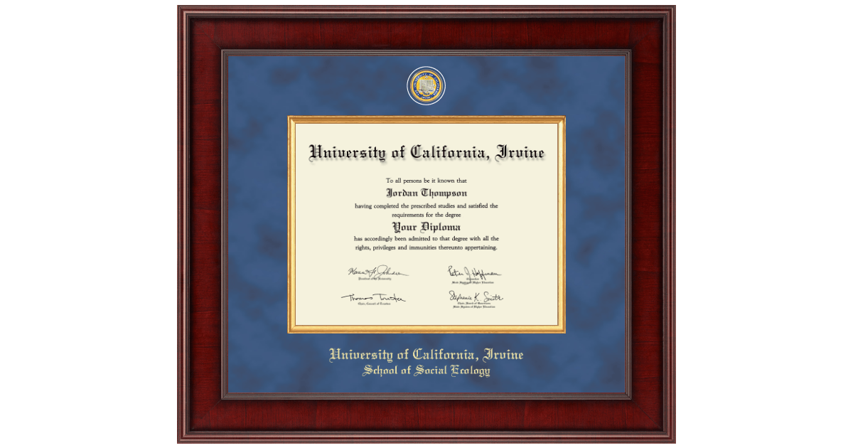 UCI School of Social Ecology Diploma Frames | Church Hill Classics