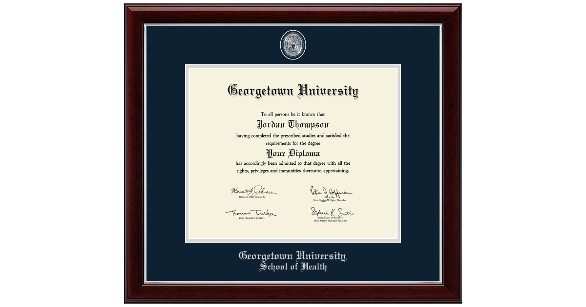 Masterpiece Medallion Diploma Frame in Gallery Silver Georgetown ...