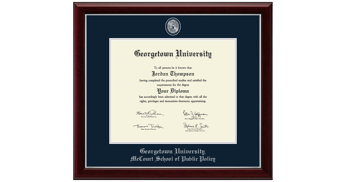 Pewter Masterpiece Medallion Diploma Frame in Gallery Silver Georgetown ...