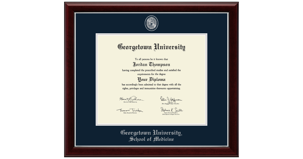 Pewter Masterpiece Medallion Diploma Frame in Gallery Silver Georgetown ...