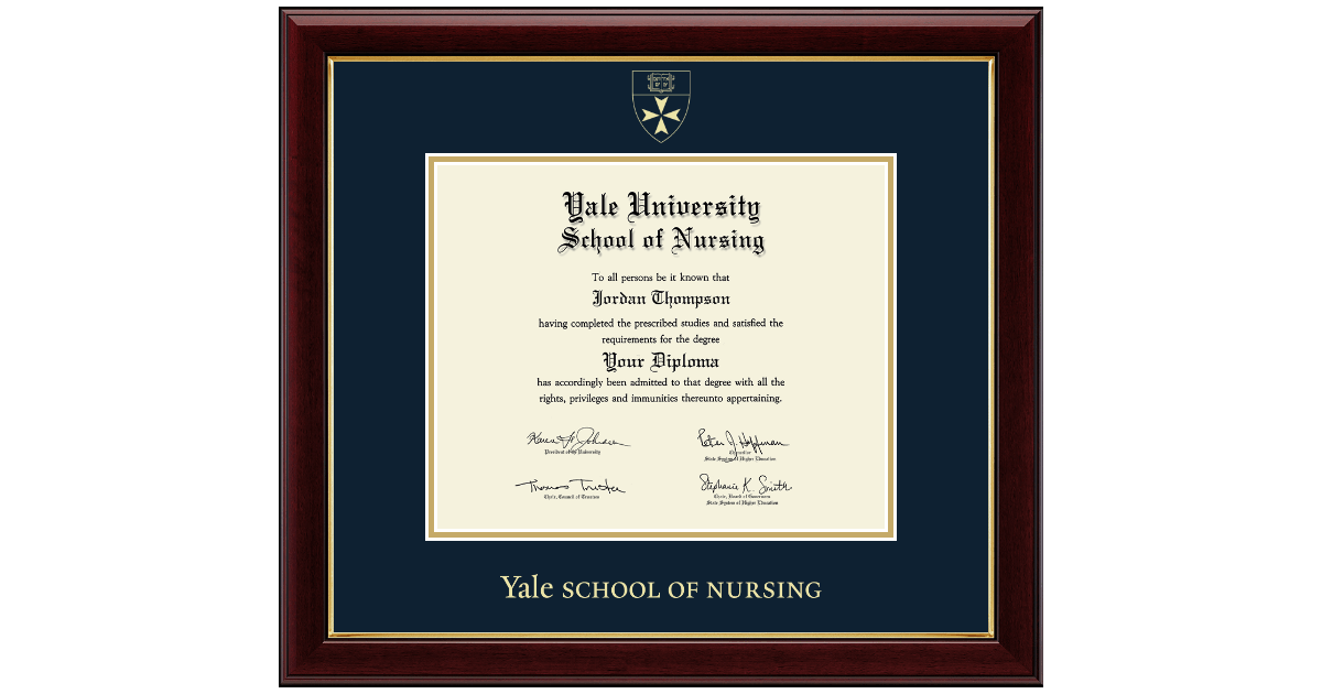 Gold Embossed Diploma Frame in Gallery Yale University - Item #285765 ...