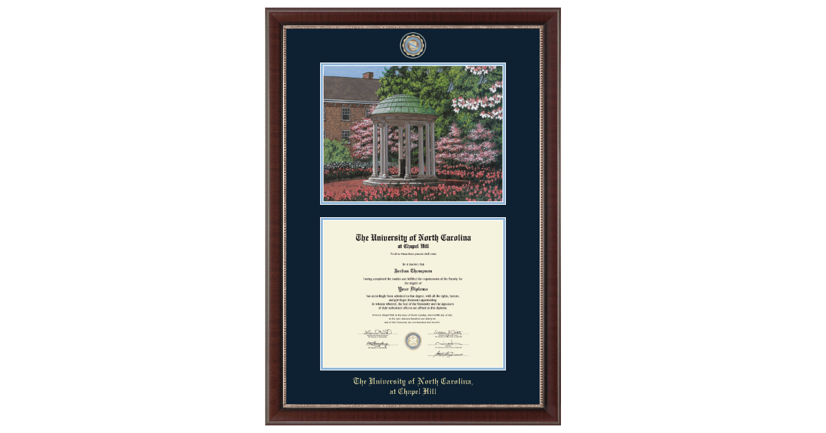 Campus Scene Masterpiece Diploma Frame in Chateau University of North ...