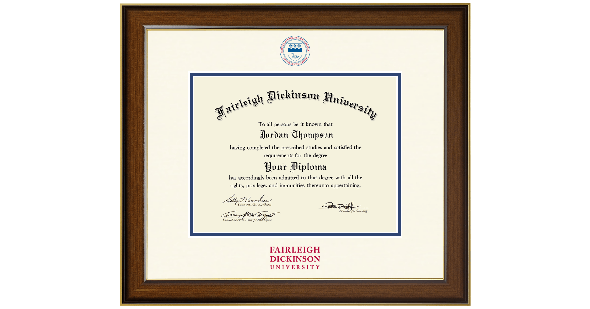 Dimensions Diploma Frame in Westwood Fairleigh Dickinson University ...