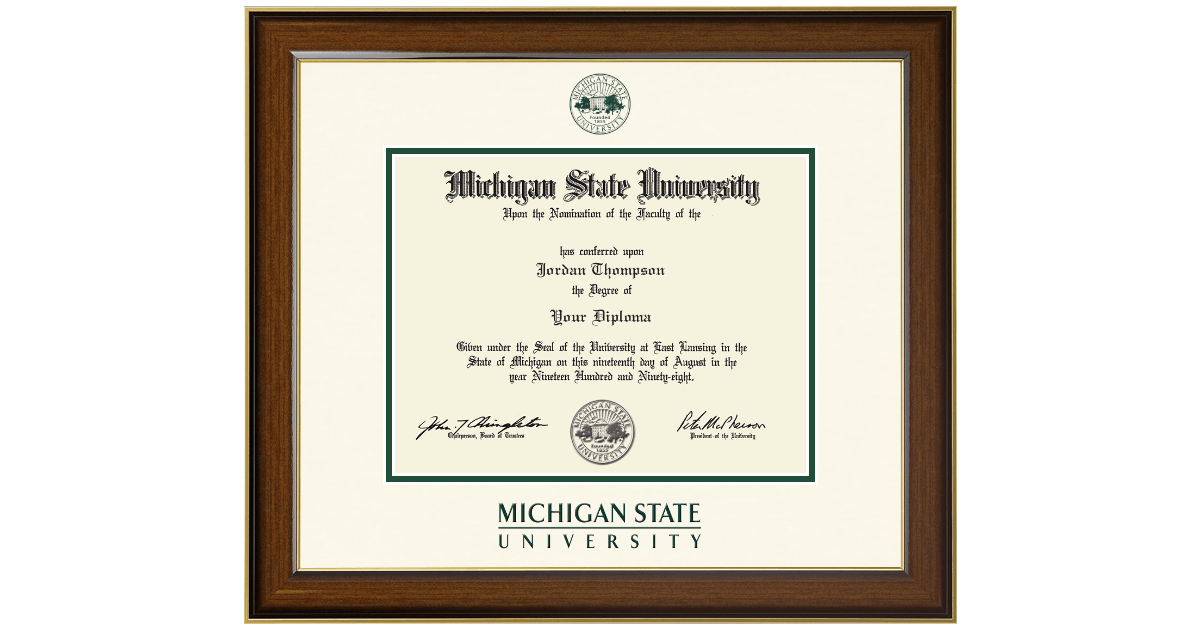 Dimensions Diploma Frame in Westwood Michigan State University - Item ...