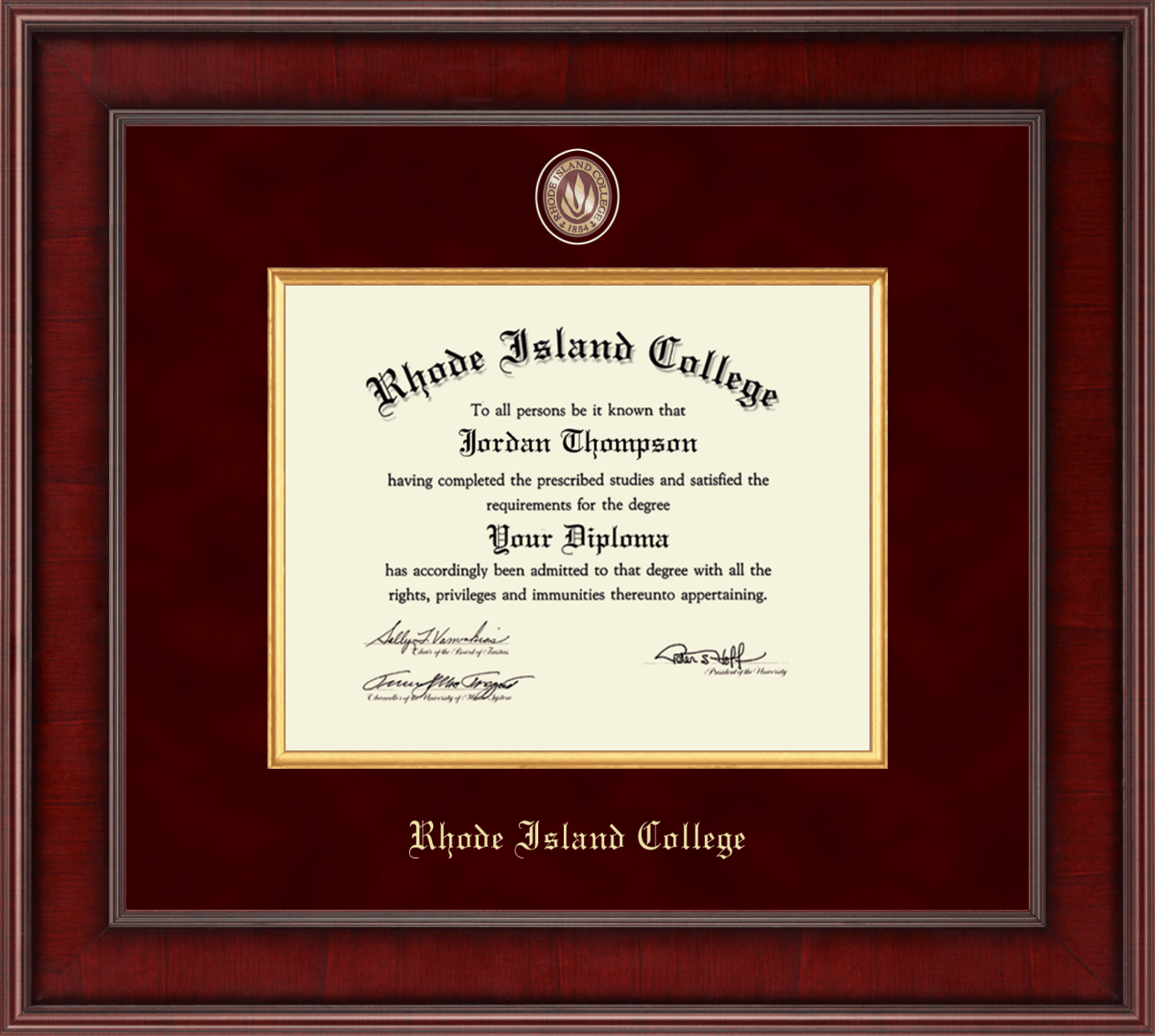 Rhode Island College Presidential Masterpiece Diploma Frame in ...