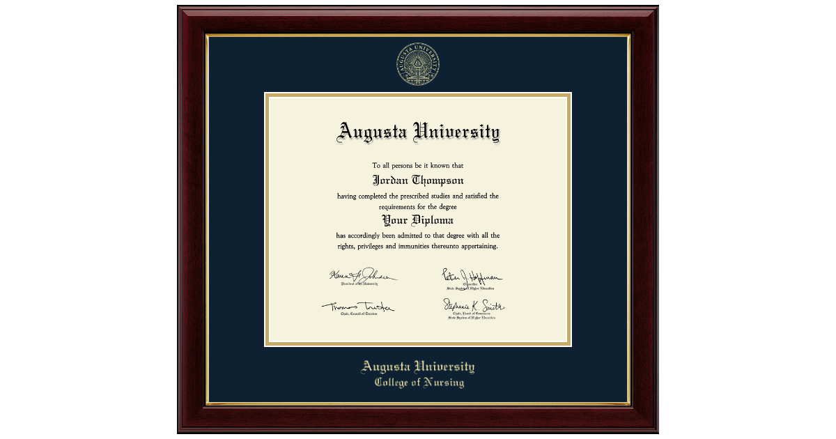 Gold Embossed Diploma Frame in Gallery Augusta University - Item ...
