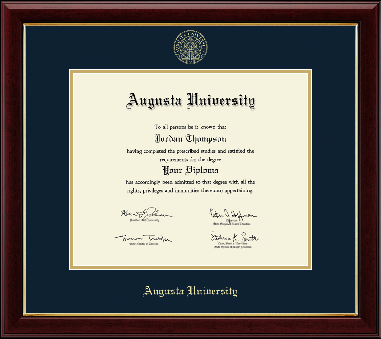Augusta University Gold Embossed Diploma Frame in Gallery - Item ...