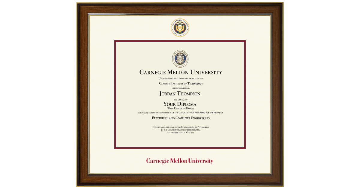 Dimensions Diploma Frame in Westwood Carnegie Mellon University - Item ...