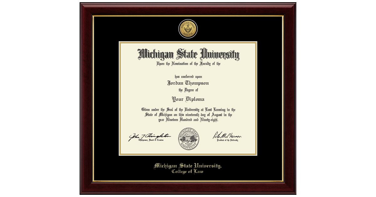 Pre-Dec.2020- Gold Engraved Medallion Diploma Frame in Gallery Michigan ...