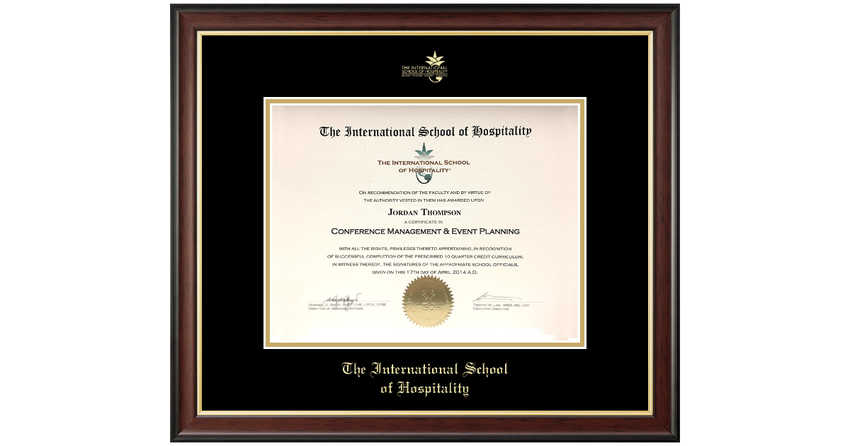 Gold Embossed Certificate Frame in Studio Gold The International School ...